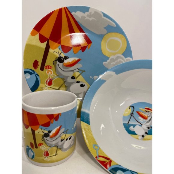Disney | Dining | Disneys Olaf The Snowman From Frozen Platebowlcup Set ...